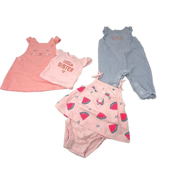 Carter's | Matching Sets | Baby Girls Jumper Body Suit Sundress Blue ...
